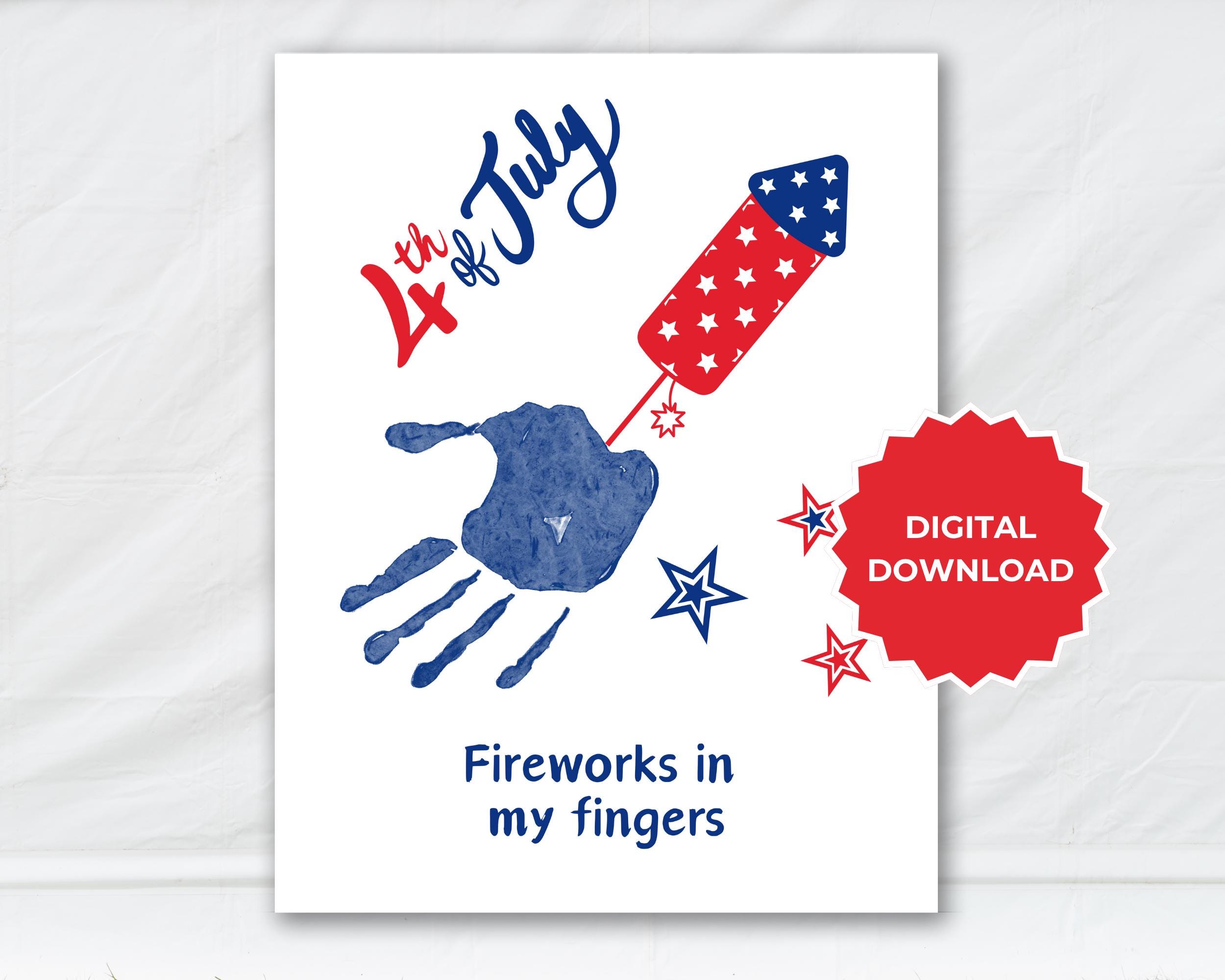 Printable Fourth of July Handprint Craft-digital Download-kids ...