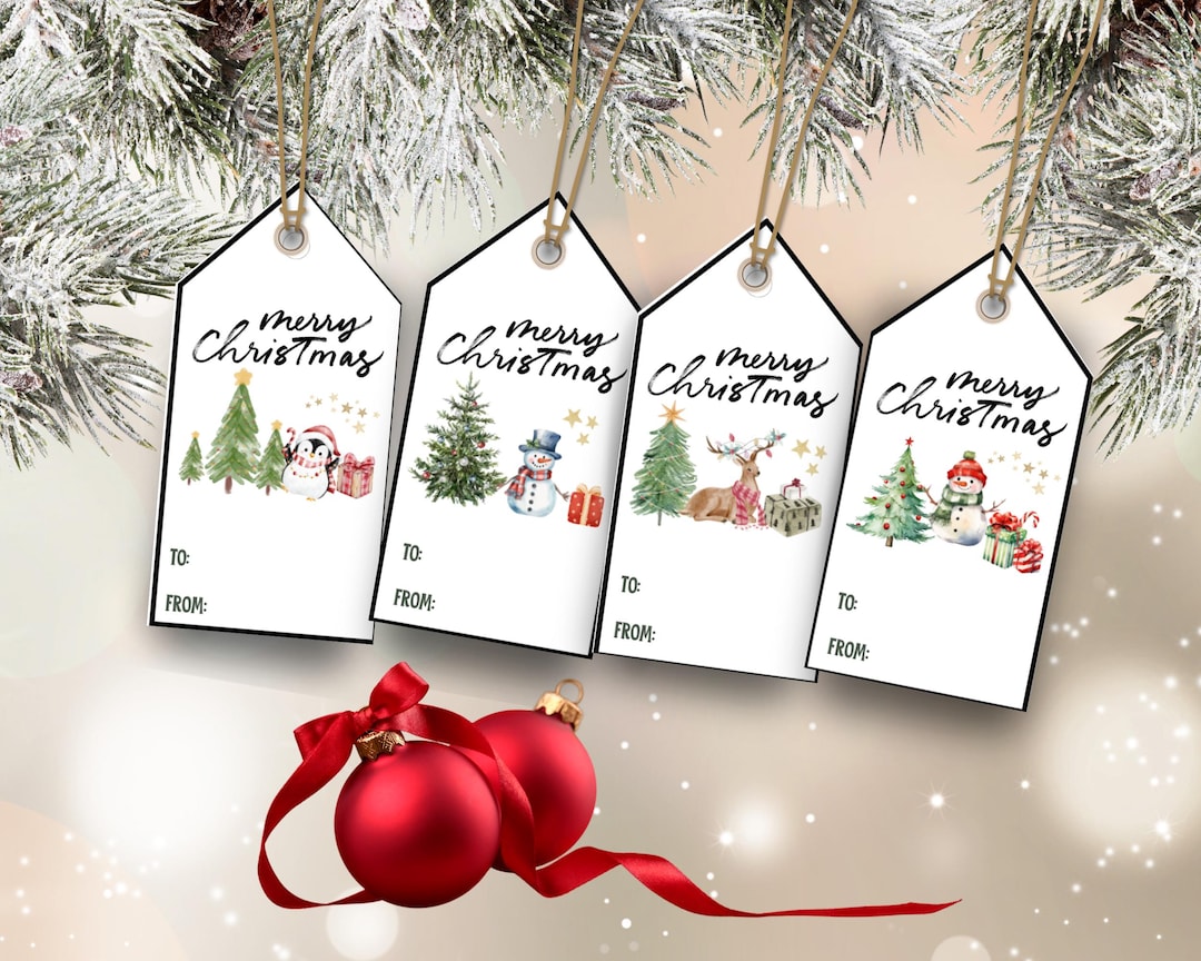 Holiday Gift Tags Instant Download/christmas Present Gift Tags/holiday ...