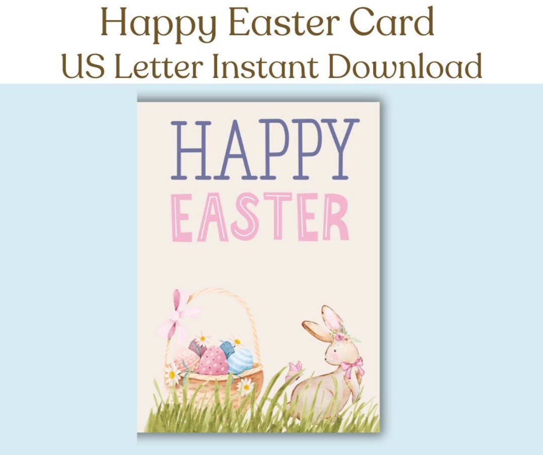 Happy Easter Greeting Card/easter Greeting Card/easter Celebrations ...