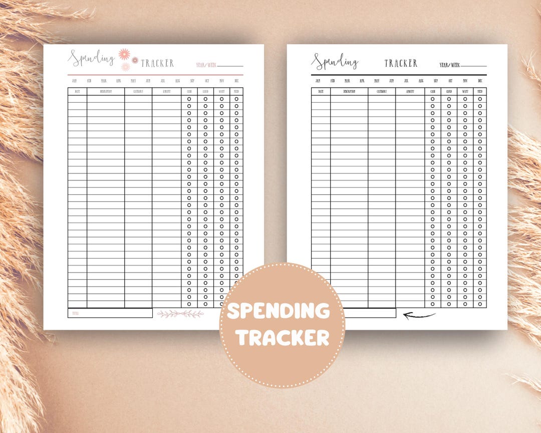 Printable Spending Tracker Template-instant Download/expenses Tracker ...