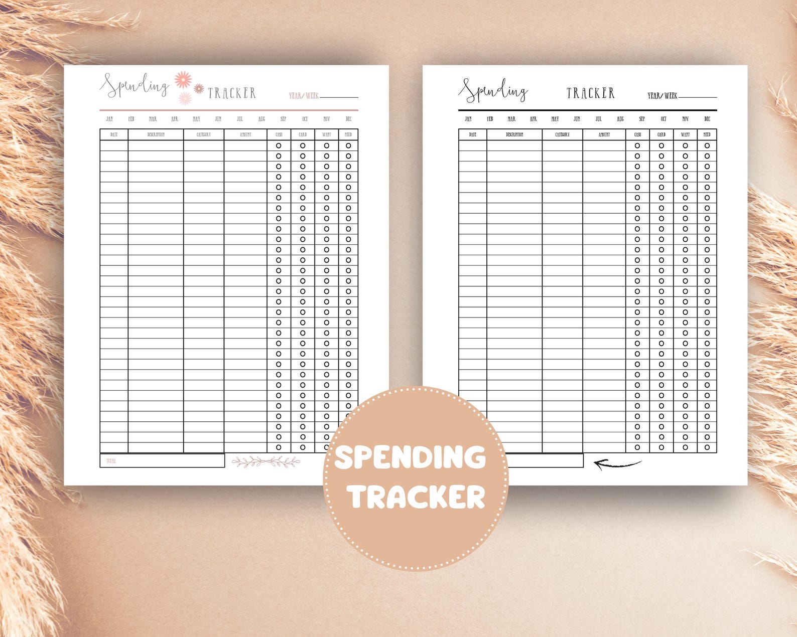 Printable Spending Tracker Template-instant Download/expenses Tracker ...