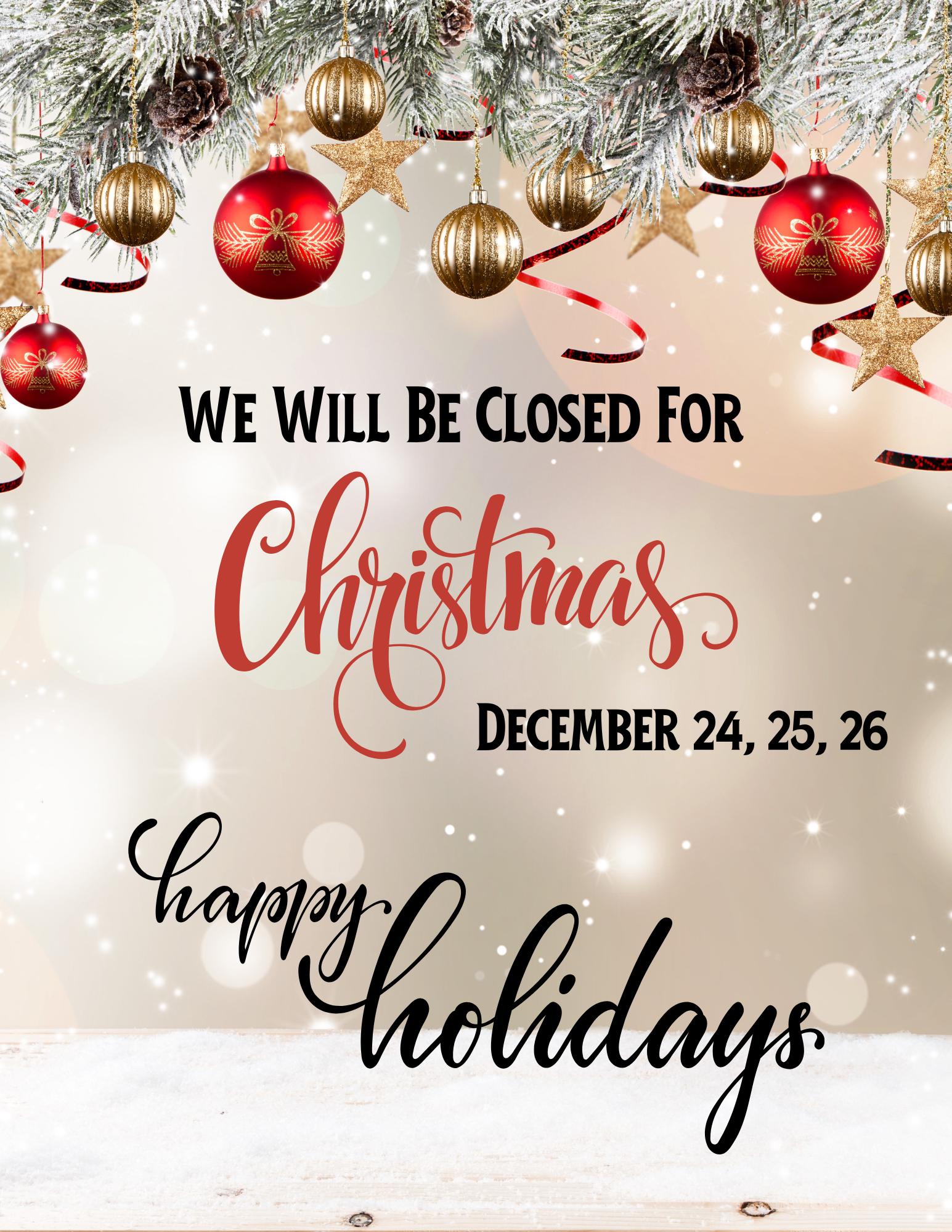 Christmas Business Closed Sign Printable-instant Download/christmas ...