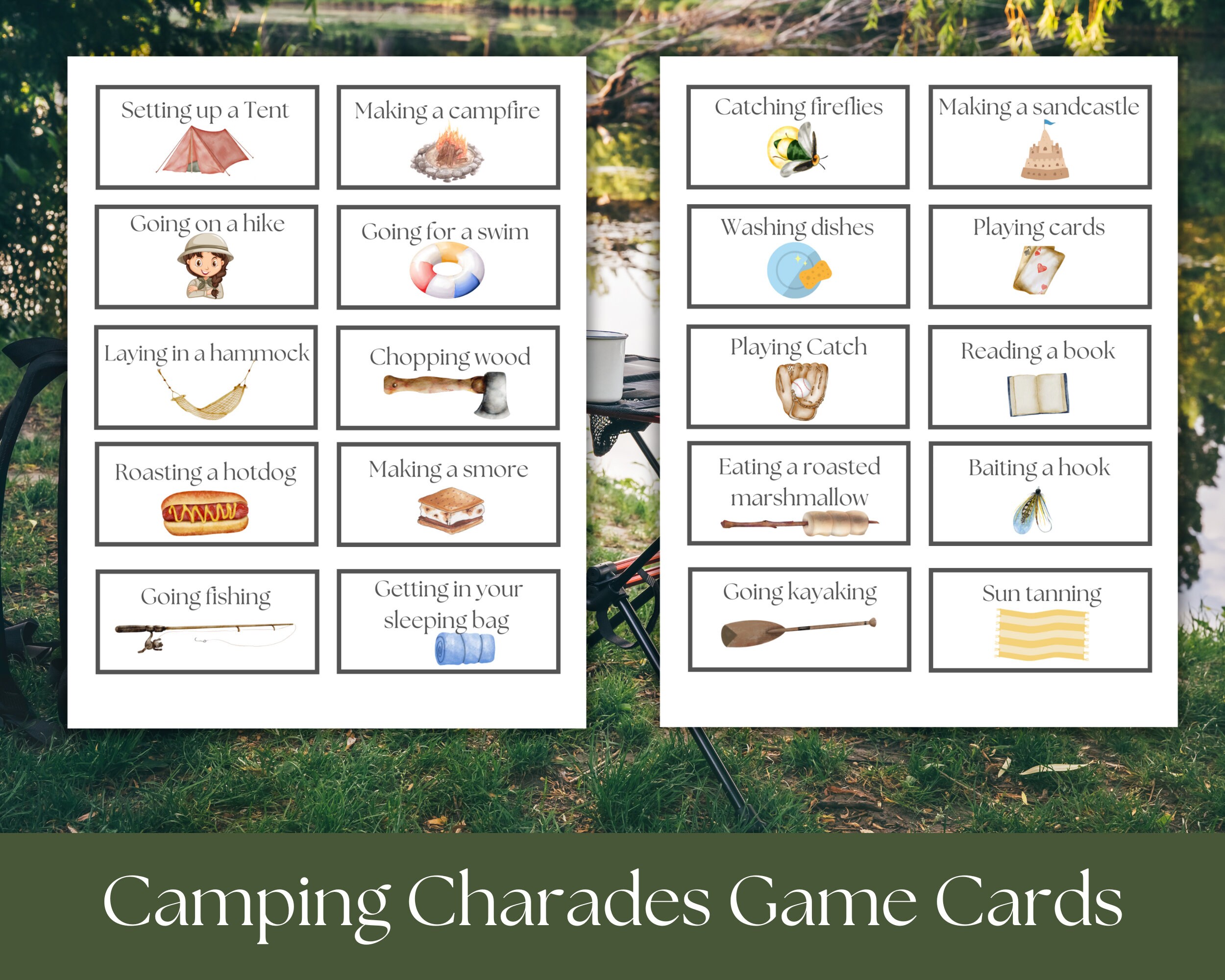 Printable Camping Activity Bundle/kids Camping Activity Set/camping ...