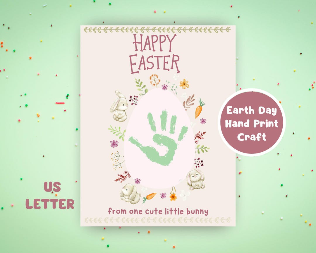Easter Handprint Craft for Kids-printable DIY Activity/fun Easter ...