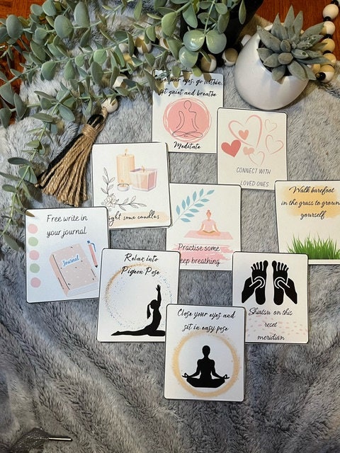 Self Care Cards Deck for Anxiety/self Care Cards for Busy Women/self ...