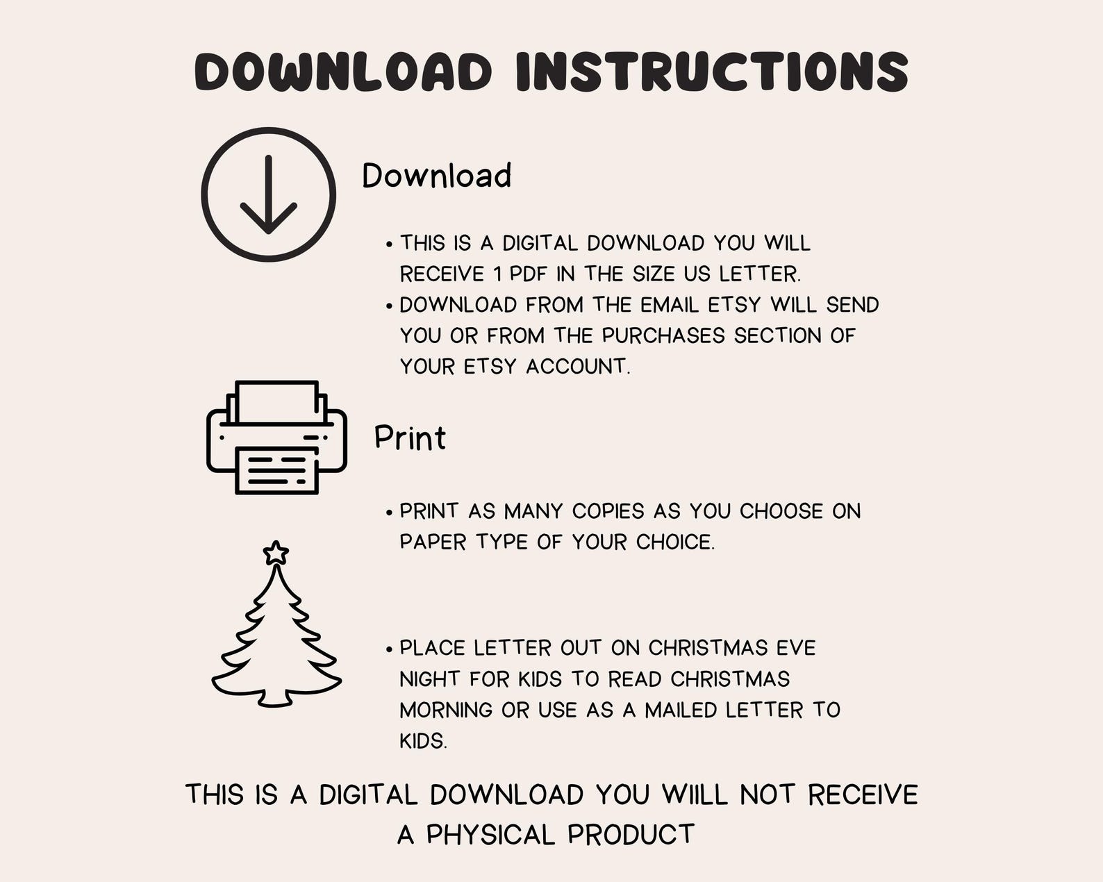 Santa Claus Personalized Letter for Kids-instant Download for Christmas ...