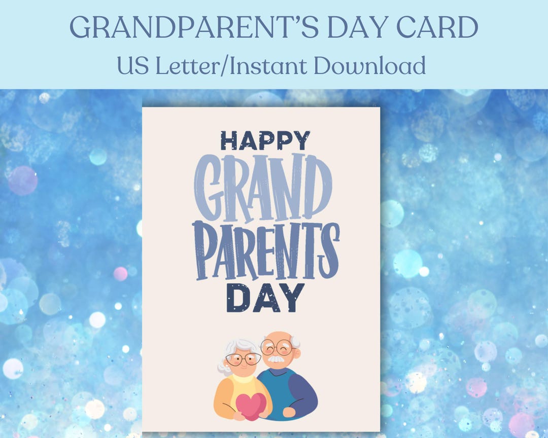 Celebrate Grandparent’s With Printable Card/happy Grandparent's Day ...