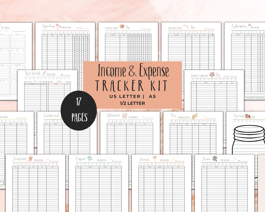 Income and Expenses Tracker-finance Planner Printable/income and ...