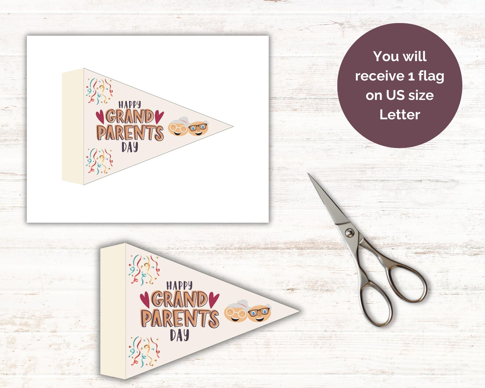 Celebrate Grandparent's Day With Printable Flag/printable Grandparent's ...