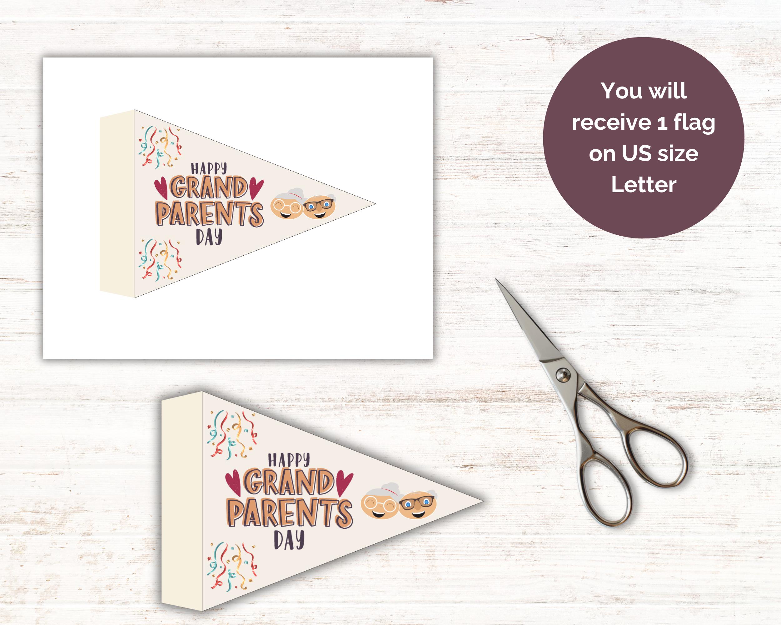 Celebrate Grandparent's Day With Printable Flag/printable Grandparent's ...