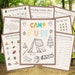 Printable Camping Activity Bundle/kids Camping Activity Set/camping ...