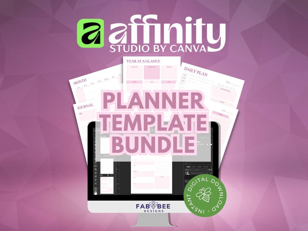 Planner Template Bundle for Affinity Studio V3 | Yearly, Monthly ...