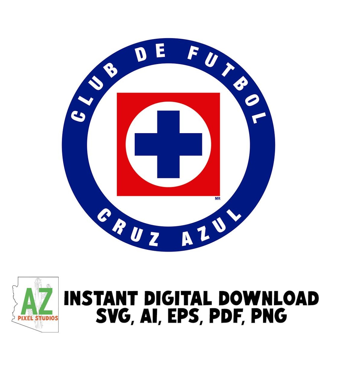 Cruz Azul Logo SVG, Futbol Club Deportivo Cruz Azul Instant Digital ...