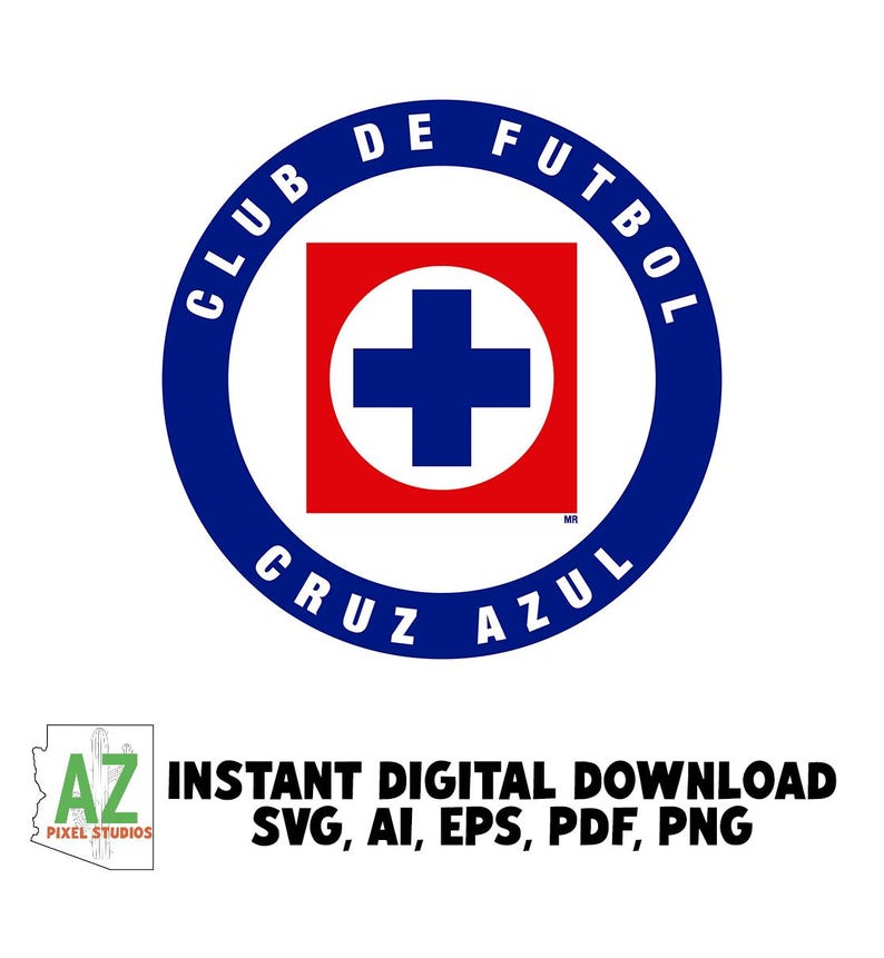Cruz Azul Logo SVG, Futbol Club Deportivo Cruz Azul Instant Digital ...