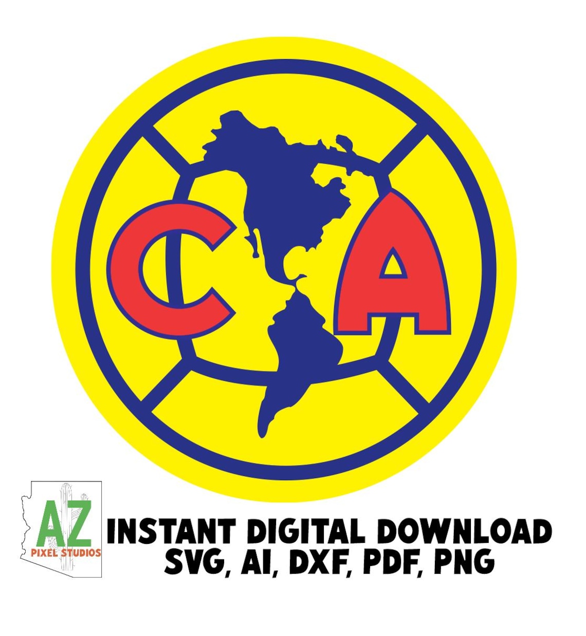 Futbol Club America Instant Digital Download - Archivo Digital Para ...