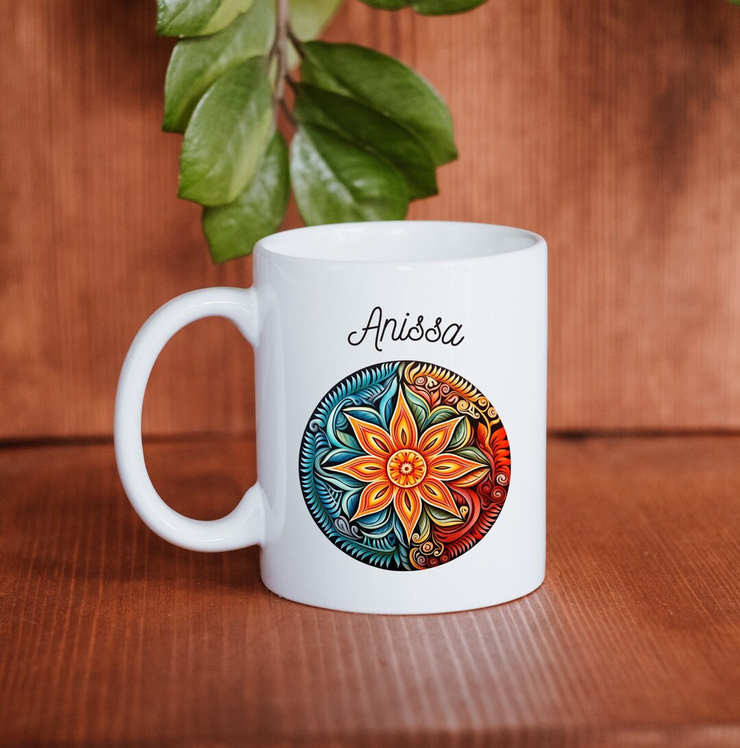 Sgraffito Style Mug, Sgraffito Style Custom Name Mug, Sgraffito Style ...