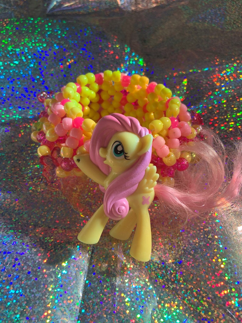 Fluttershy My Little Pony Kandi Cuff Rave Pony Bead Bracelets - Etsy