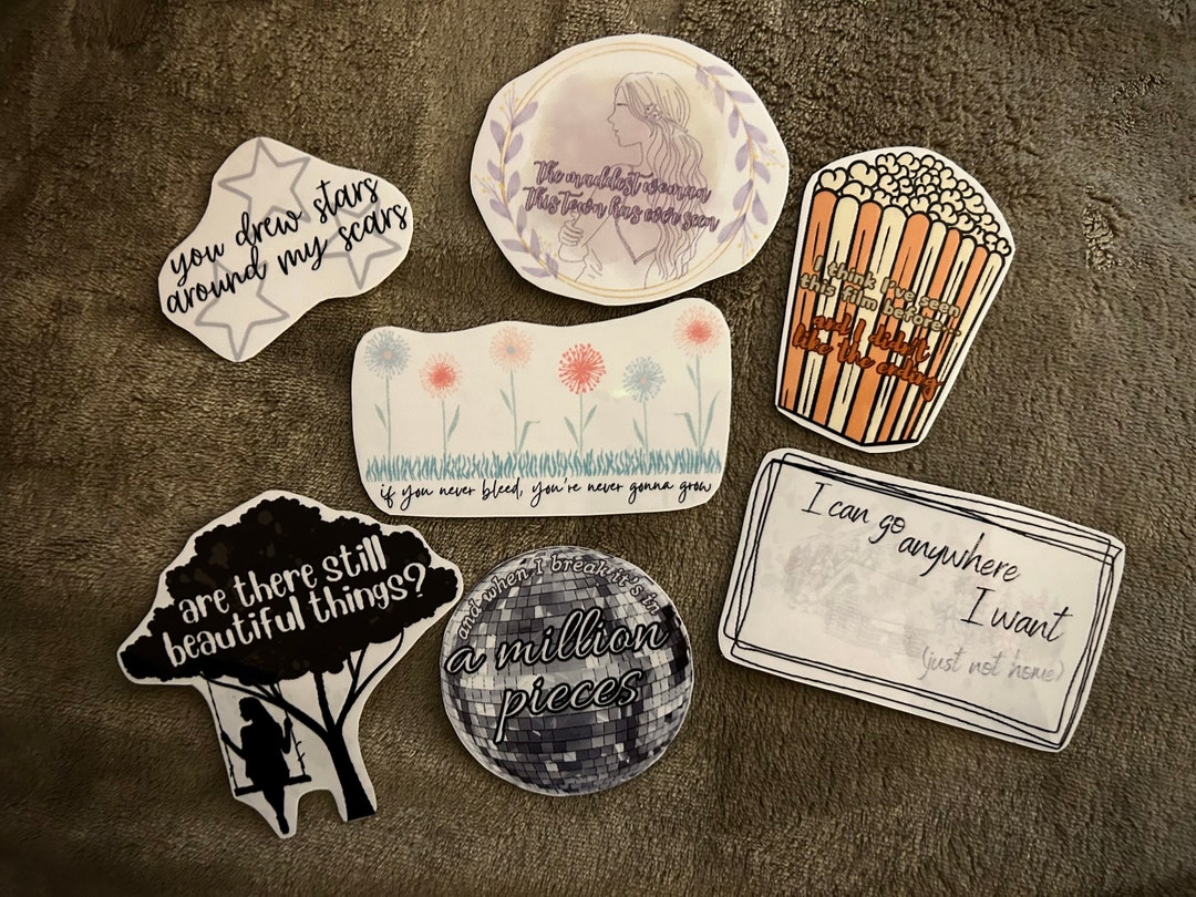 Folklore TRANSPARENT BACKGROUND Vinyl Sticker Set of 7 - Etsy