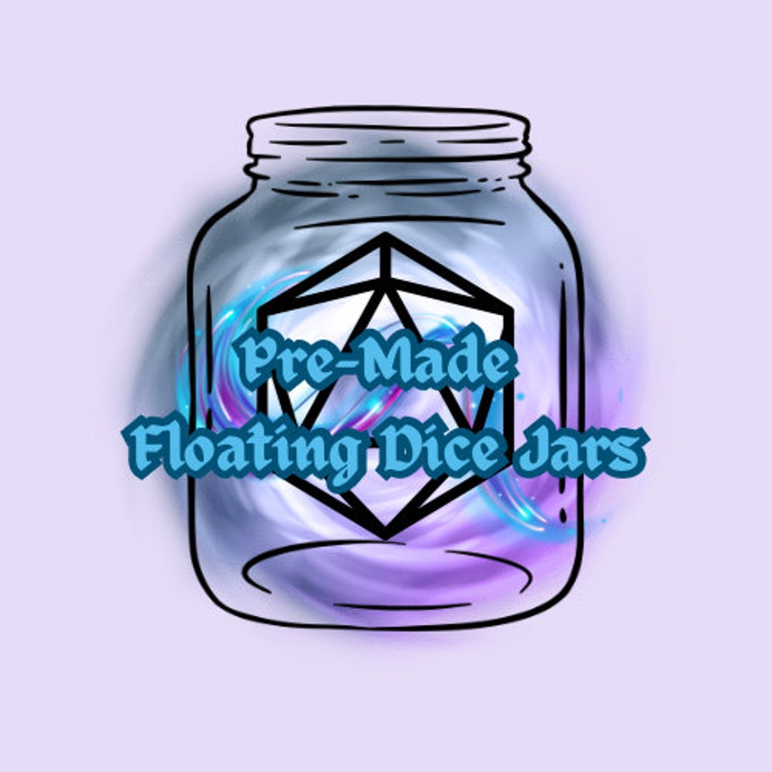 Premade D&D Floating Dice Jars Dungeons and Dragons, TTRPG - Etsy