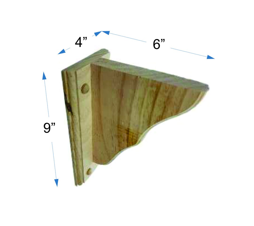 Wood Brackets 6"x9" (countertop and Shelf) - Pinebrackets - Etsy