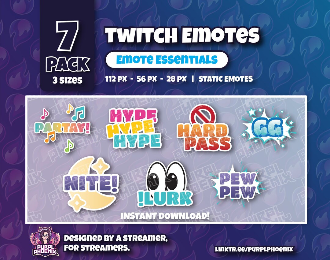 Twitch Emote Pack - "emote Essentials" - Etsy