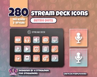 280 Stream Deck Icons Bubble Gum - Etsy