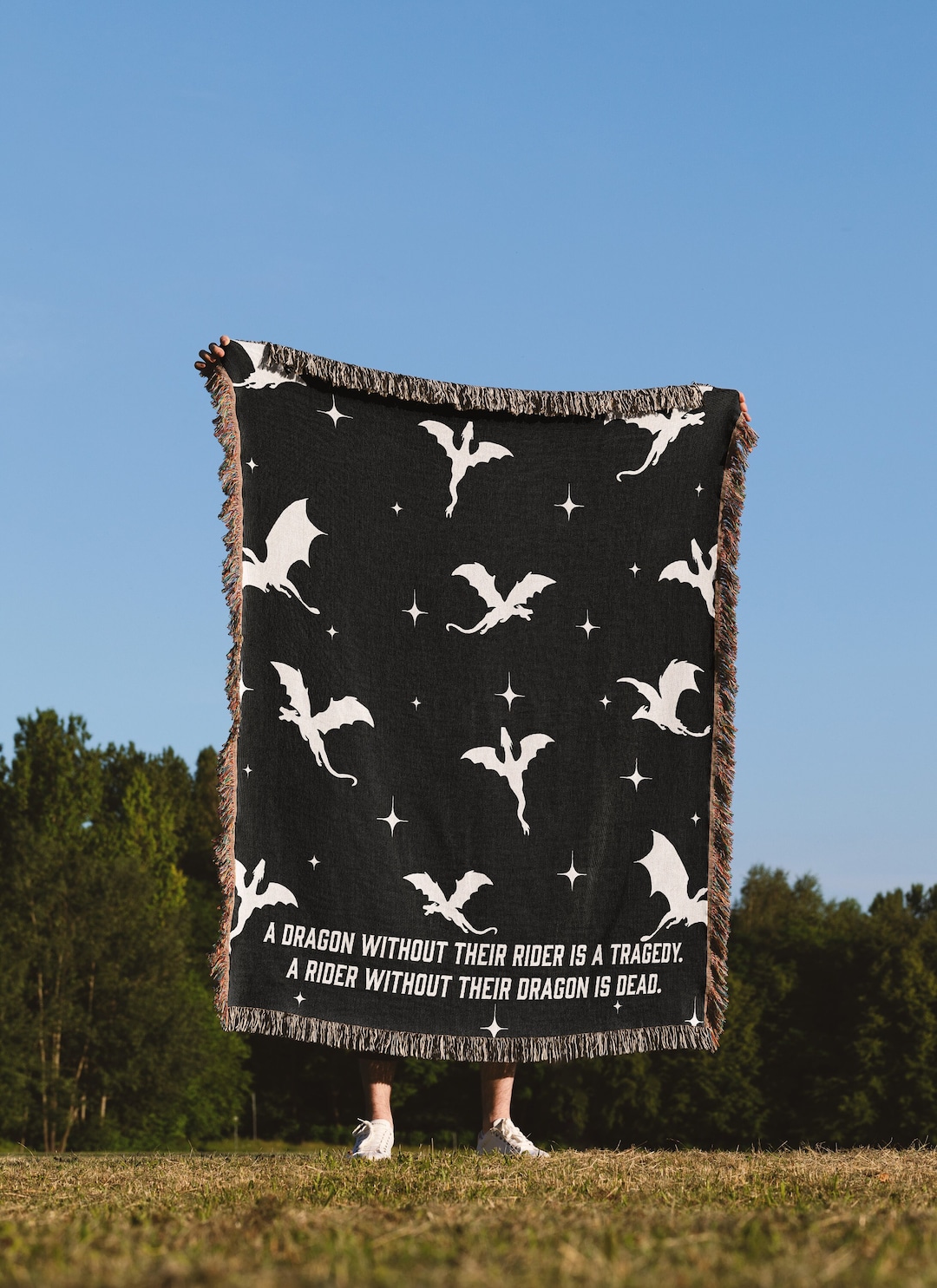 Fourth Wing Inspired Riders Quadrant Basgiath War College Woven Blanket ...