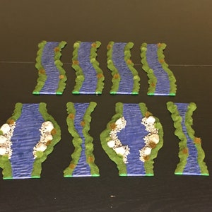 Grassland River Tile Set With Magnets for Warhammer Tabletop Gaming - Etsy