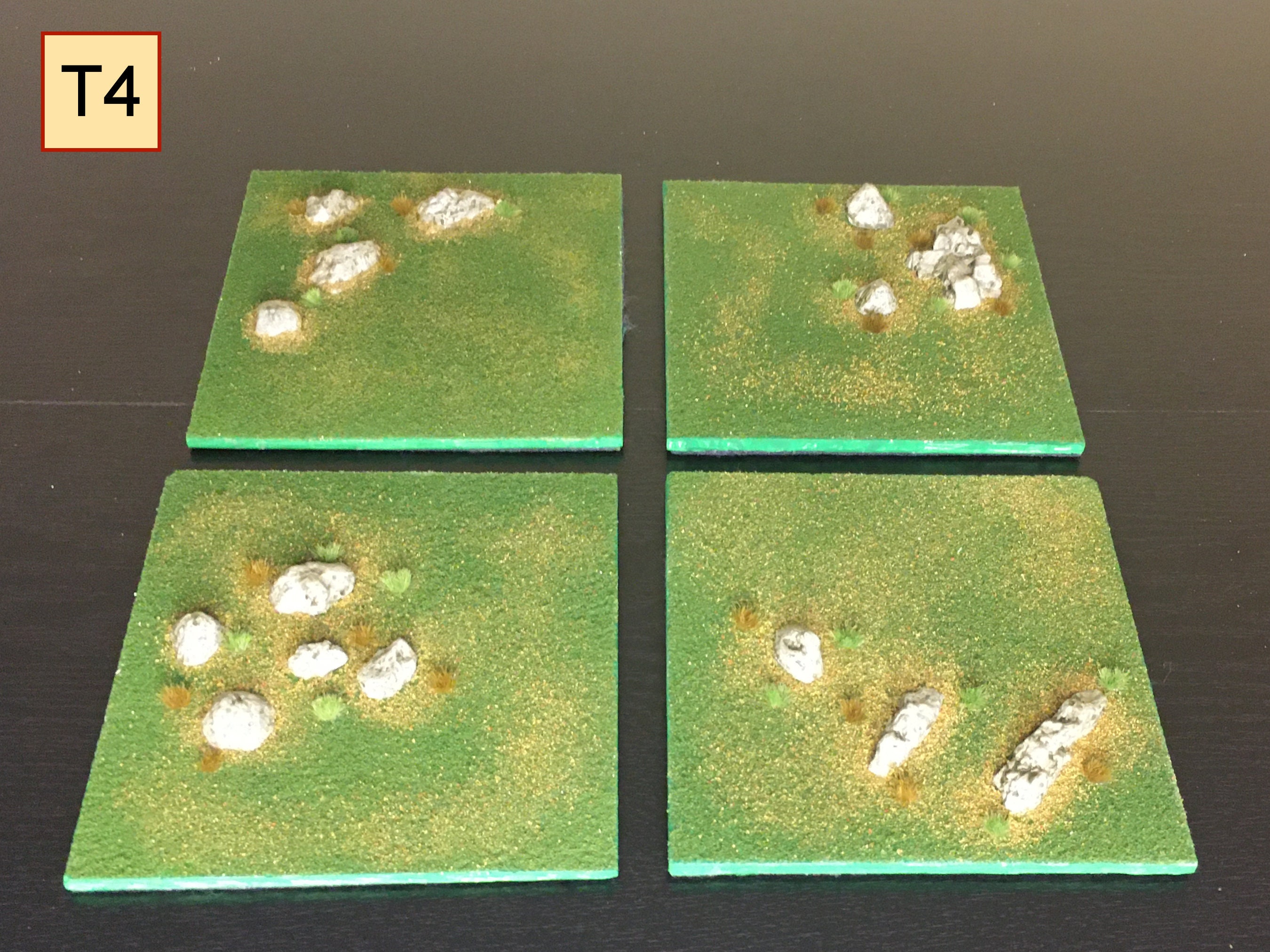 Grassland Terrain Tile Set With Magnetic Ends for Warhammer Tabletop ...