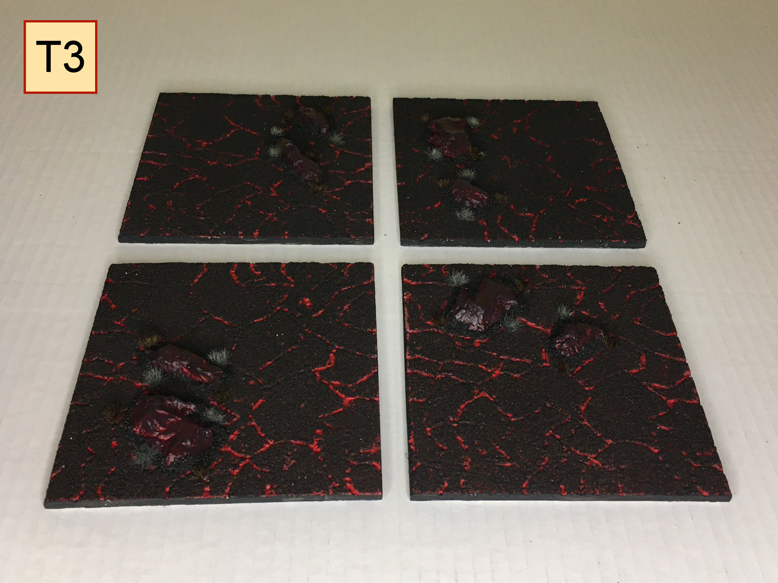 Volcanic Terrain Tile Set With Magnetic Ends for Warhammer Tabletop ...