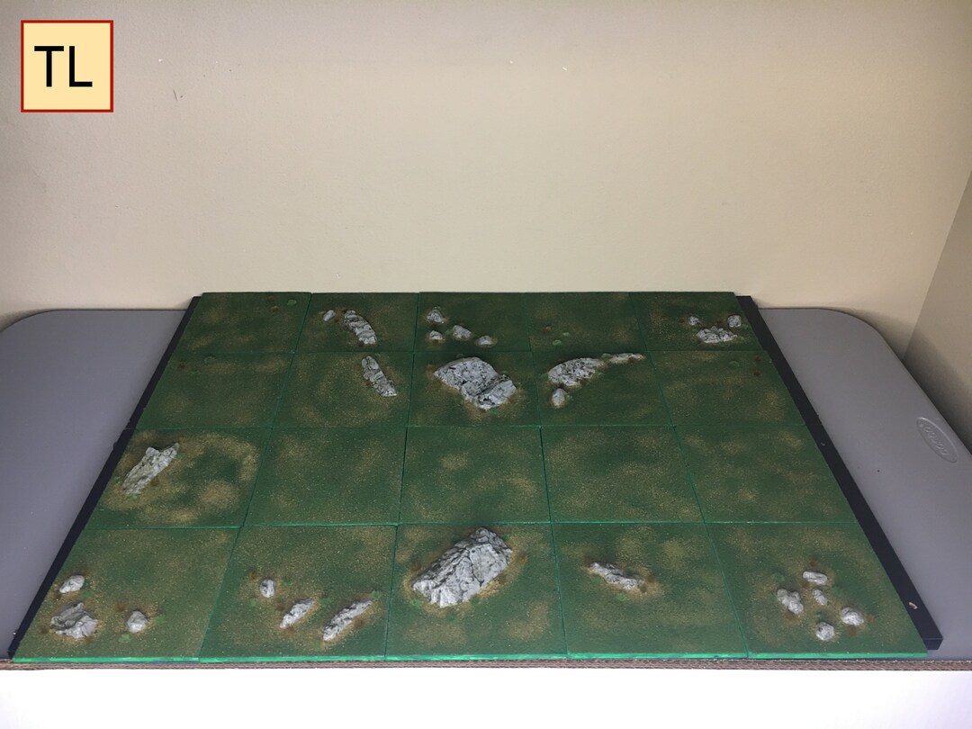 Grassland Terrain Tile Set With Magnetic Ends for Warhammer - Etsy