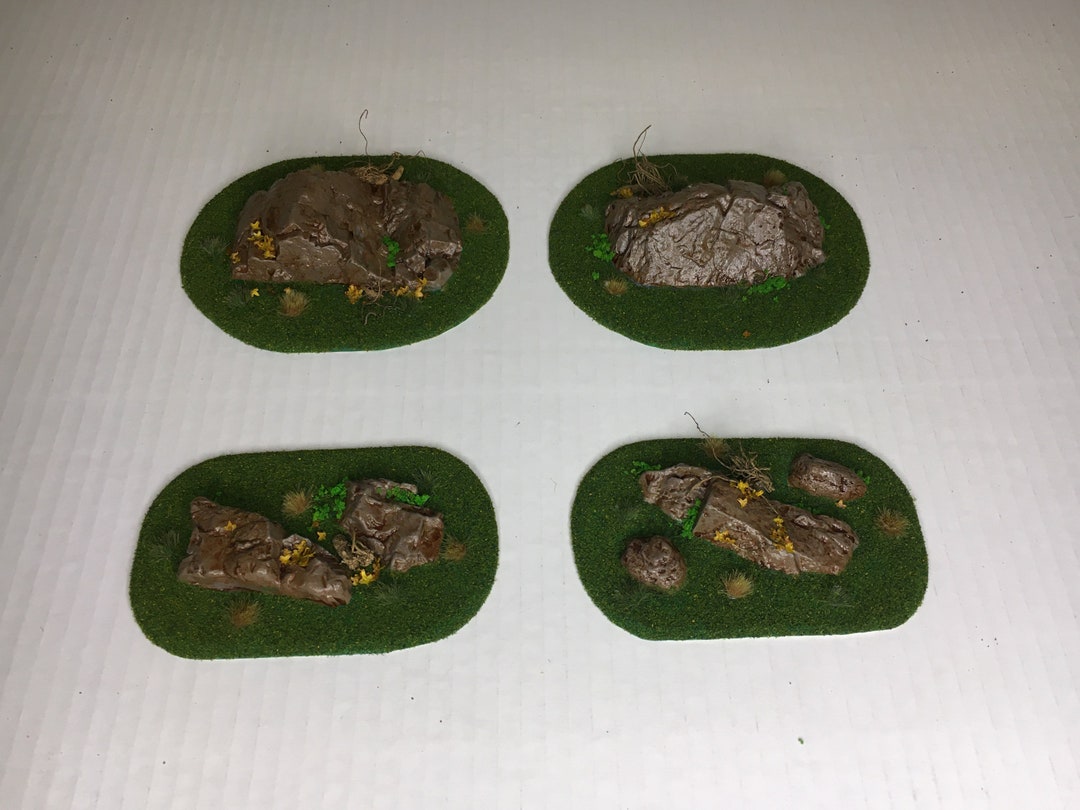 Grassland Rock Set Terrain Tile for Warhammer Tabletop Gaming - Etsy