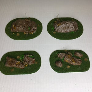 Grassland Rock Set Terrain Tile for Warhammer Tabletop Gaming - Etsy