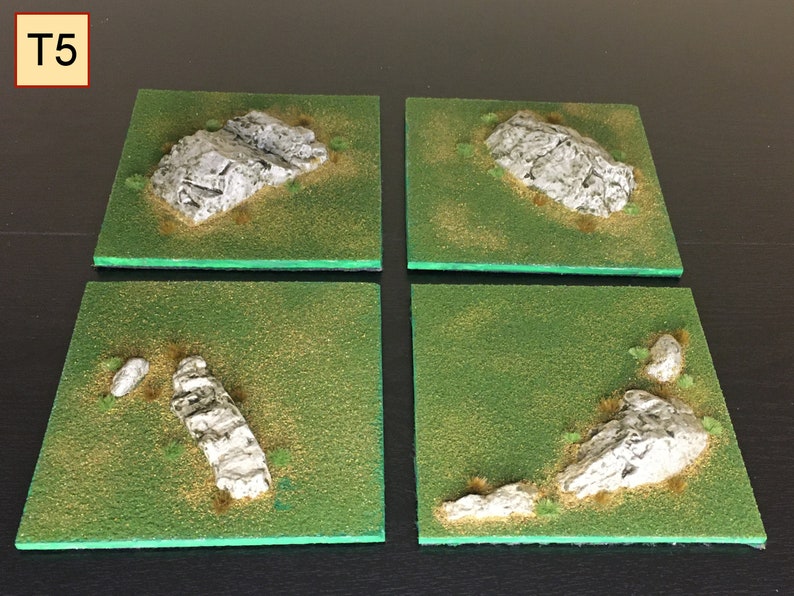 Grassland Terrain Tile Set With Magnetic Ends for Warhammer - Etsy