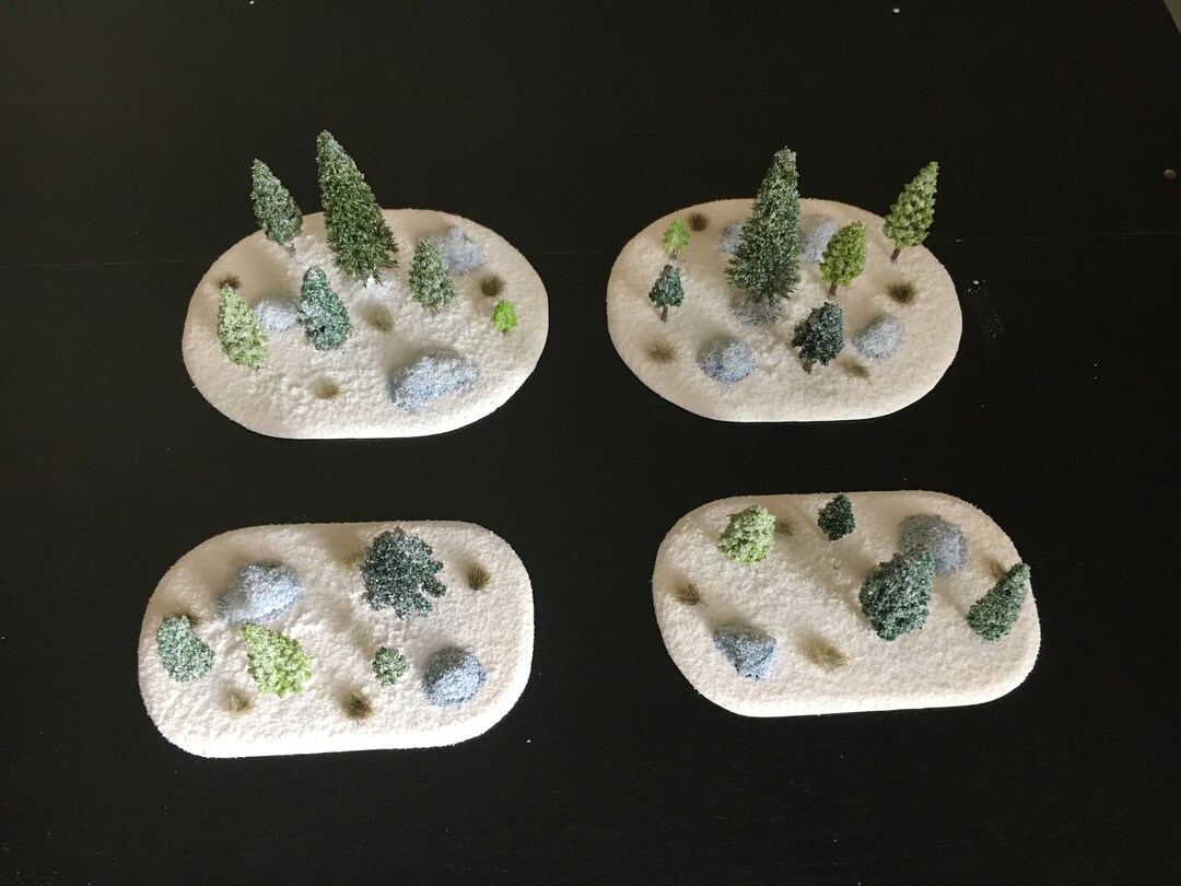 Winter Pine Tree Forest Terrain Tile Set for Warhammer Tabletop Gaming ...