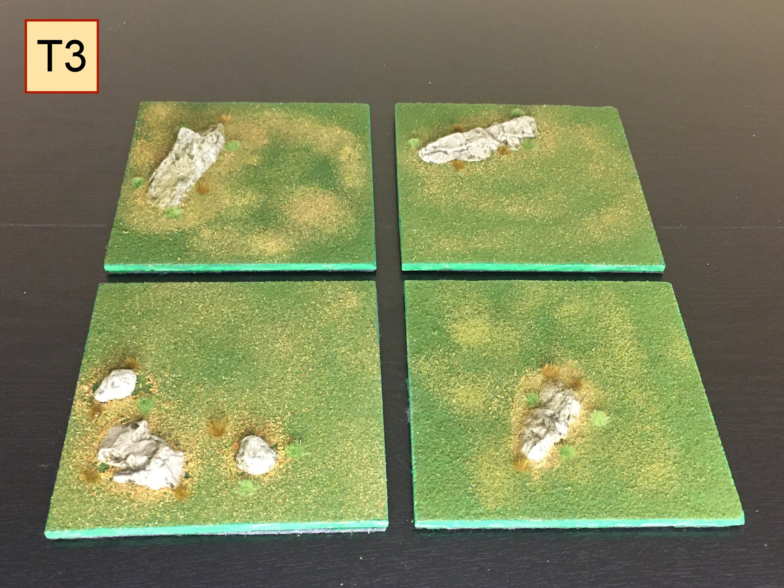 Grassland Terrain Tile Set With Magnetic Ends for Warhammer Tabletop ...