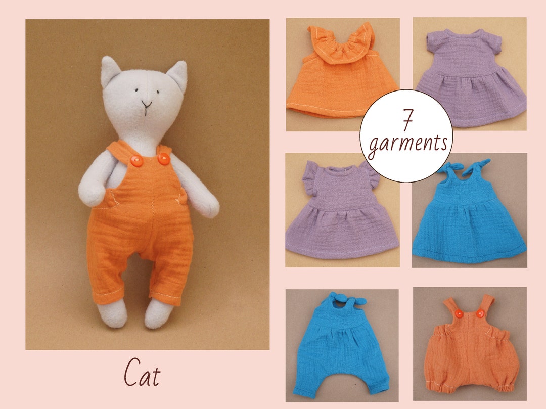 Cat With Clothes Sewing Pattern PDF - Etsy