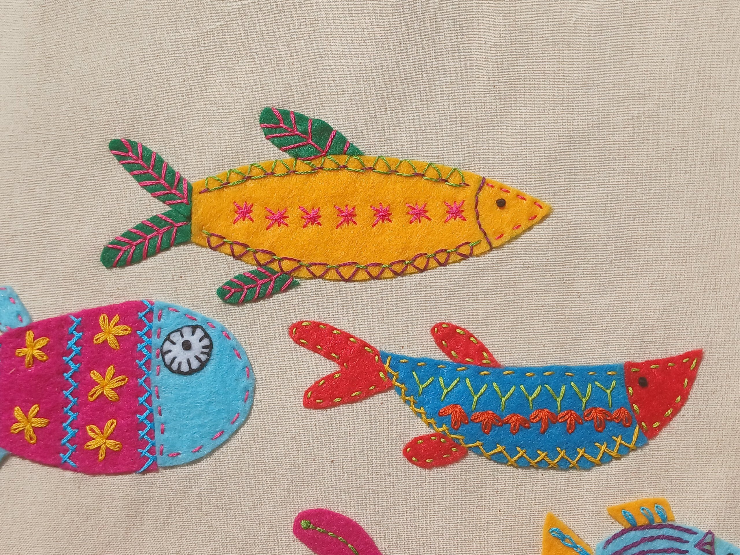 Felt Fishes, Easy Embroidery and Applique Design PDF - Etsy