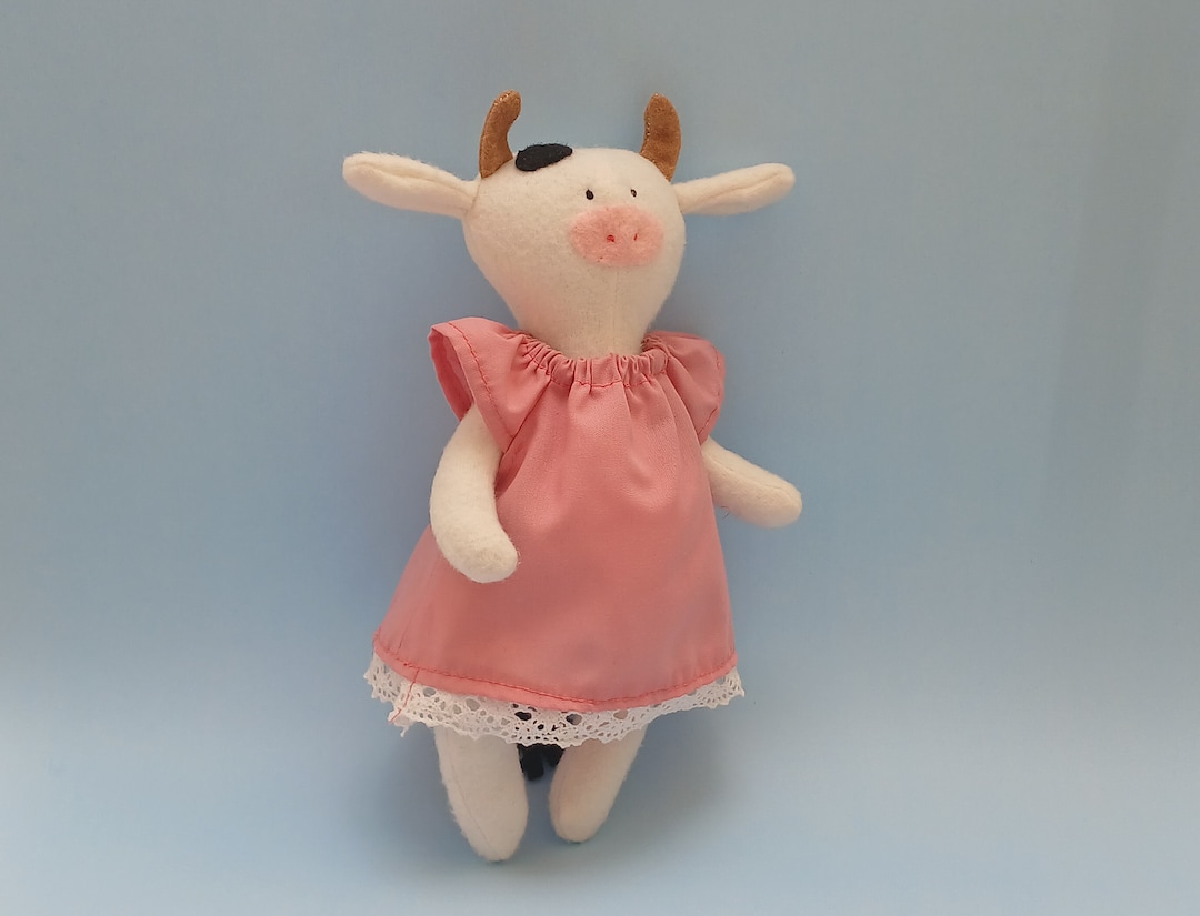 Cow Doll in Dress Sewing Pattern and Tutorial PDF - Etsy
