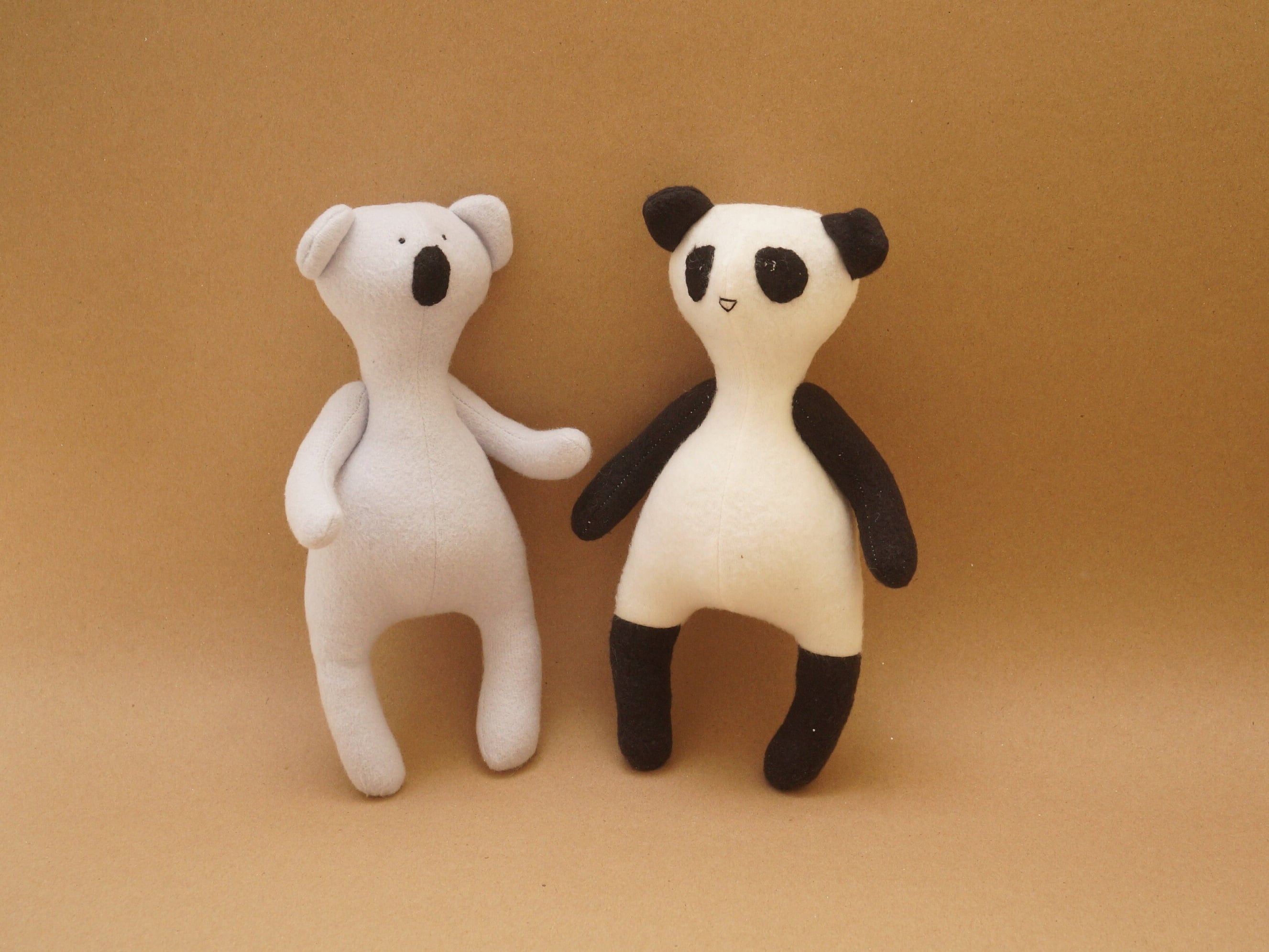 Panda With Clothes Sewing Pattern and Tutorial PDF - Etsy