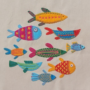 Felt Fishes, Easy Embroidery and Applique Design PDF - Etsy