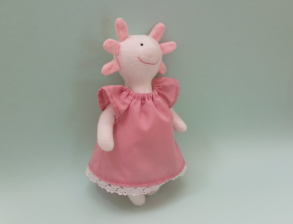 Axolotl Doll in Dress Sewing Pattern and Tutorial PDF - Etsy