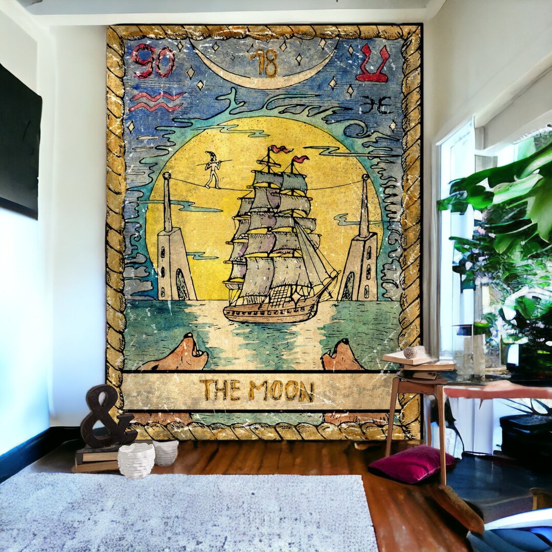 Tarot Cards Tapestry for Bedroom Decor Astrology Canvas With - Etsy