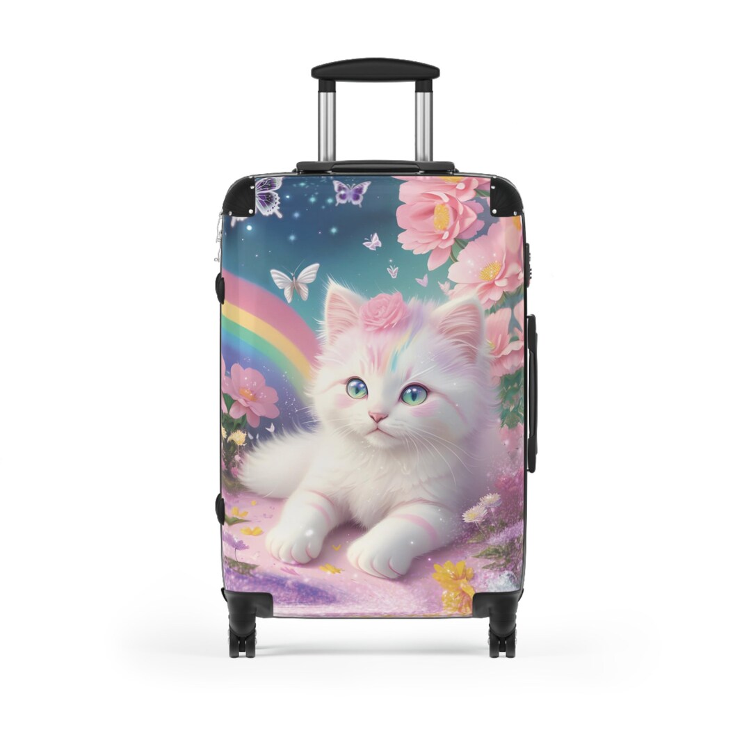 Rainbow Kitten Suitcase - Etsy