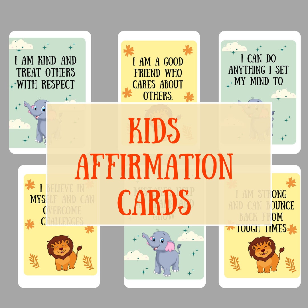 Kids Affirmation Cards,affirmation Cards for Kids,positive Affirmation ...