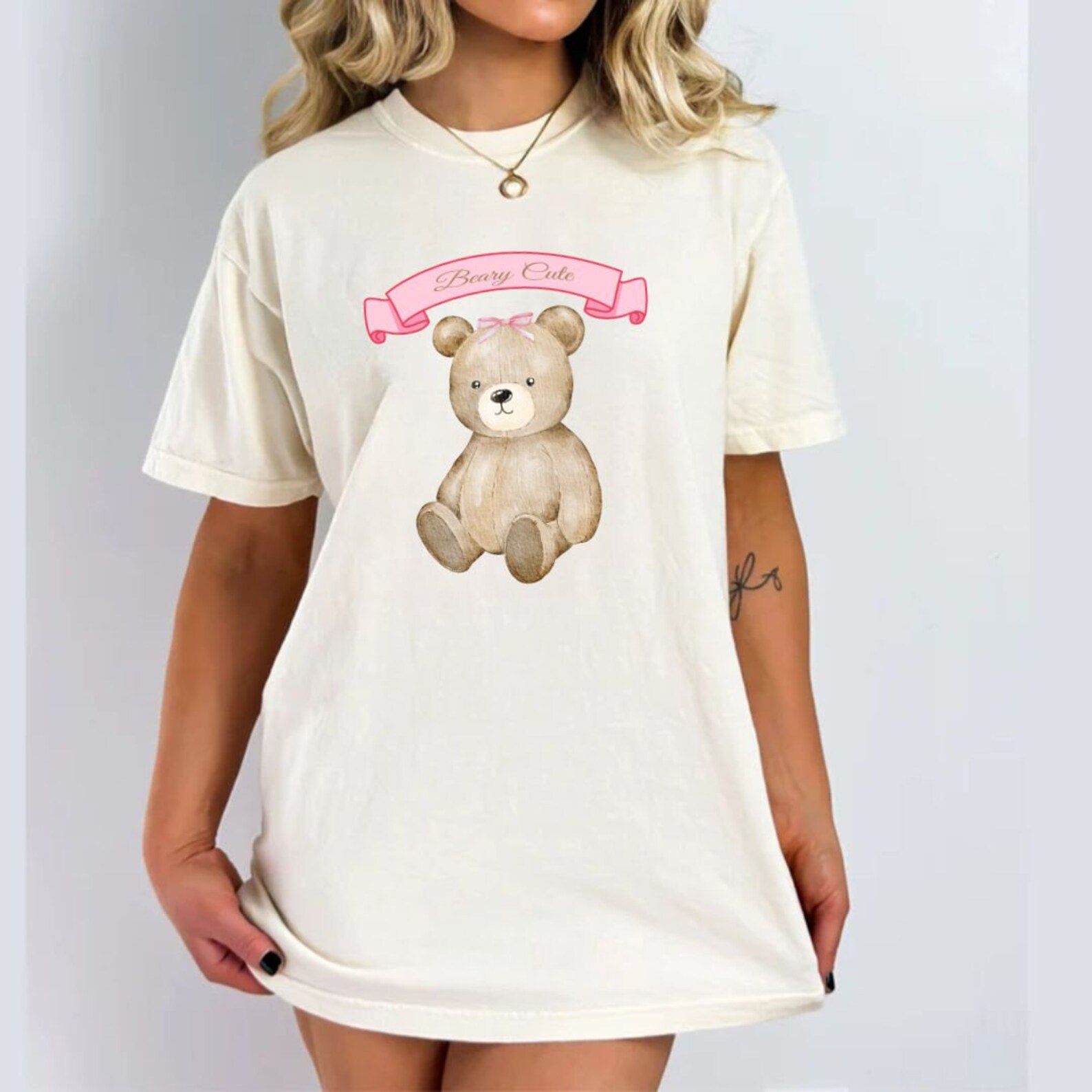 Coquette Teddy With Bow Shirt Comfort Colors Teddy Bear Tshirt Girly Girl Bear Tee - Etsy