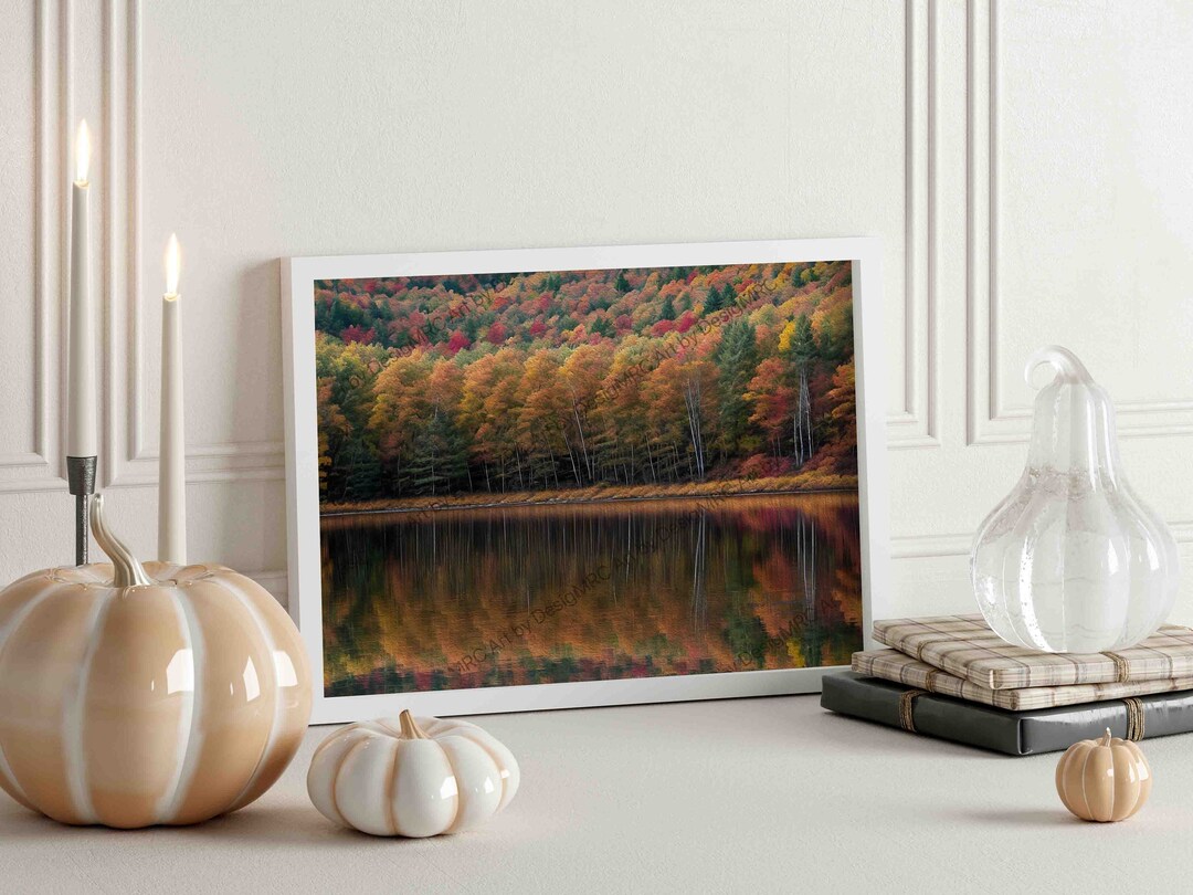 Fall Colors Autumn Trees Print, Forest Wall Art, Nature Inspired Decor ...