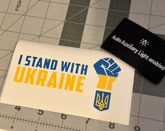 Stand With Ukraine Sticker Vinyl Decal We Stand With Ukraine Vinyl ...