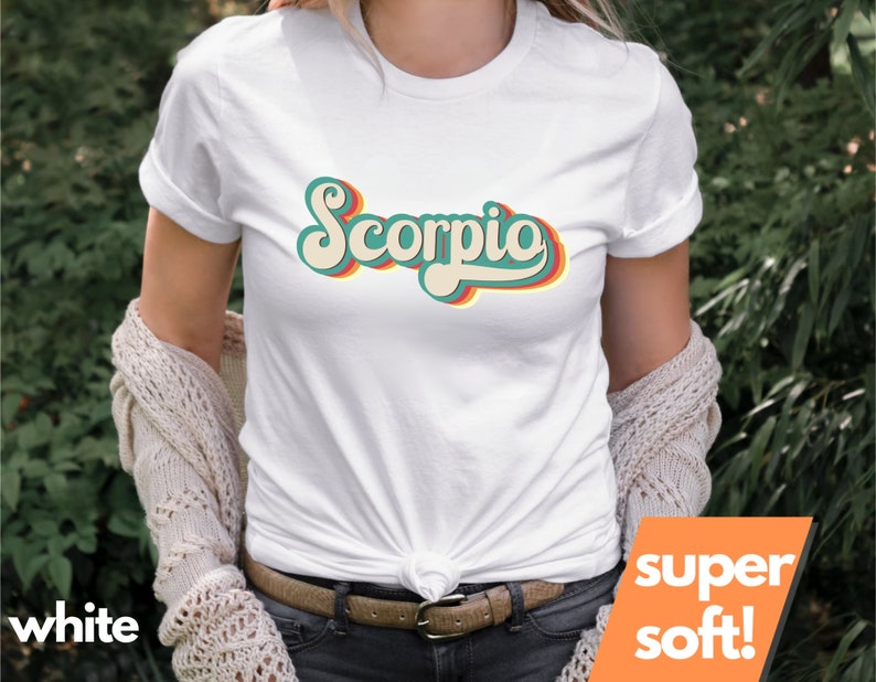 Scorpio Shirt, Gift for Scorpio, Vintage Zodiac Tee, Scorpio Sign Shirt ...