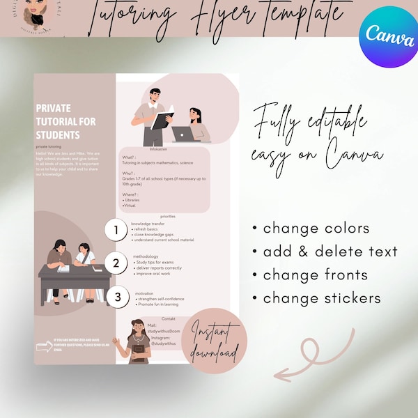 Tutoring Flyer - Etsy